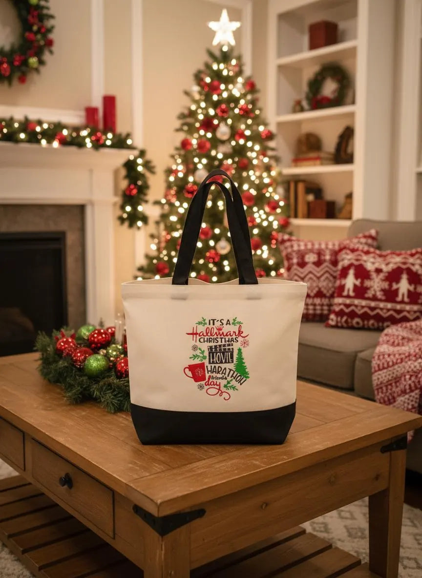 It's a Hallmark Christmas Movie Marathon Kinda Day Tote Bag – Chasin ...